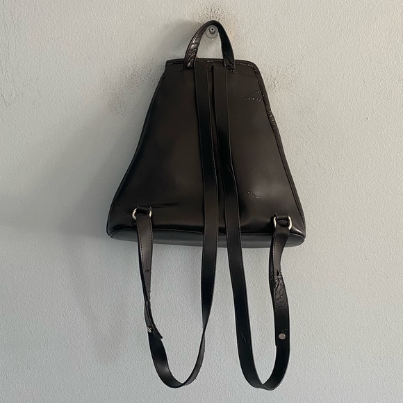 Longchamp | Bags | Longchamp Vintage Black Leather Backpack | Poshmark